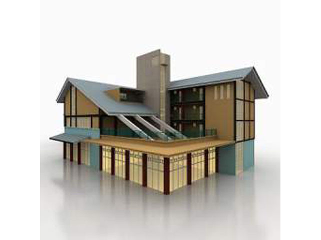 Ultra modern villa 3D model download-Crazy3DCad.com